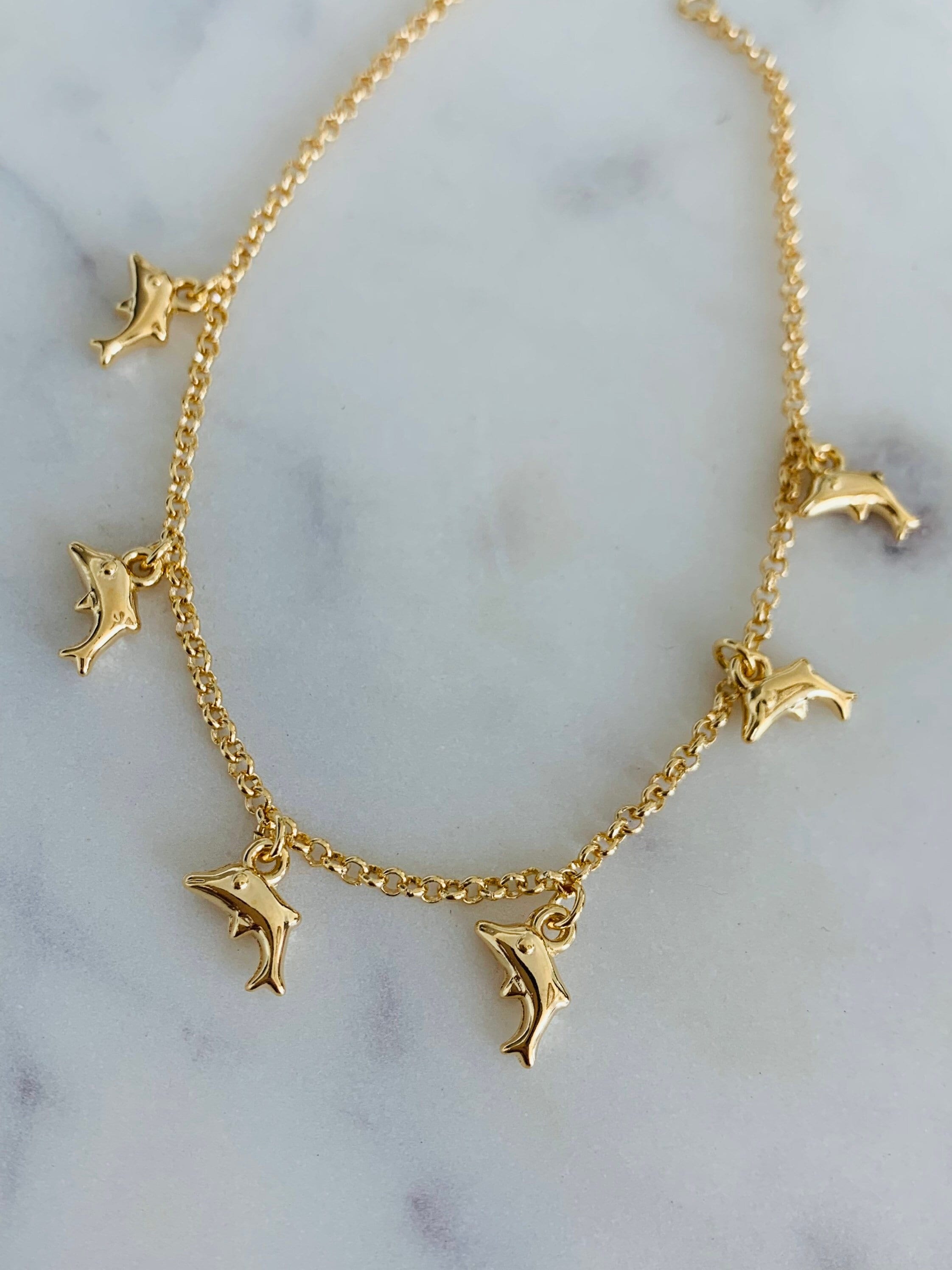 Gold Filled Dolphin Charm Bracelet – HAUS OF MONOGRAM